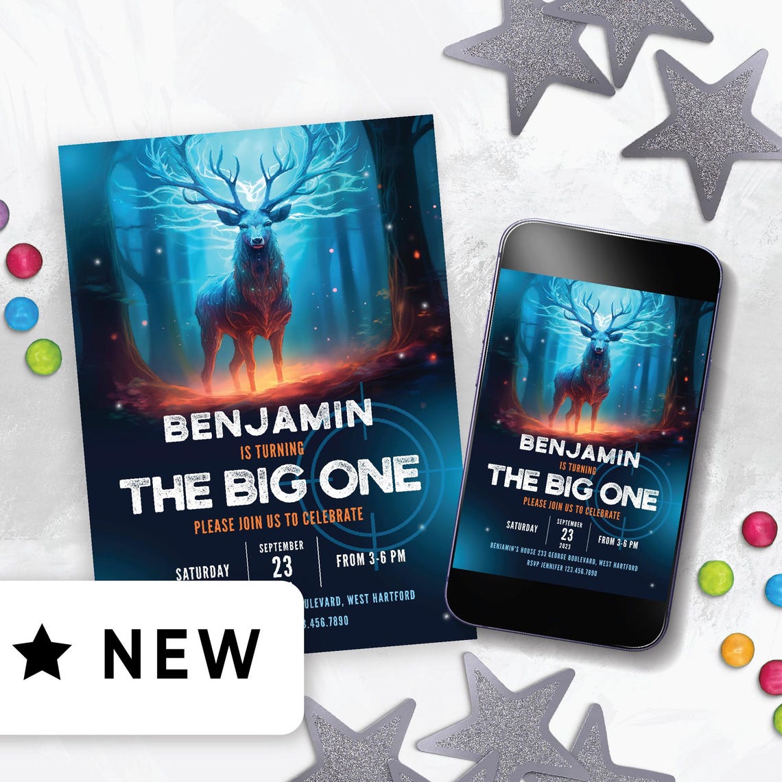 Editable the Big One Invitation Download, Digital Invite the Big One ...