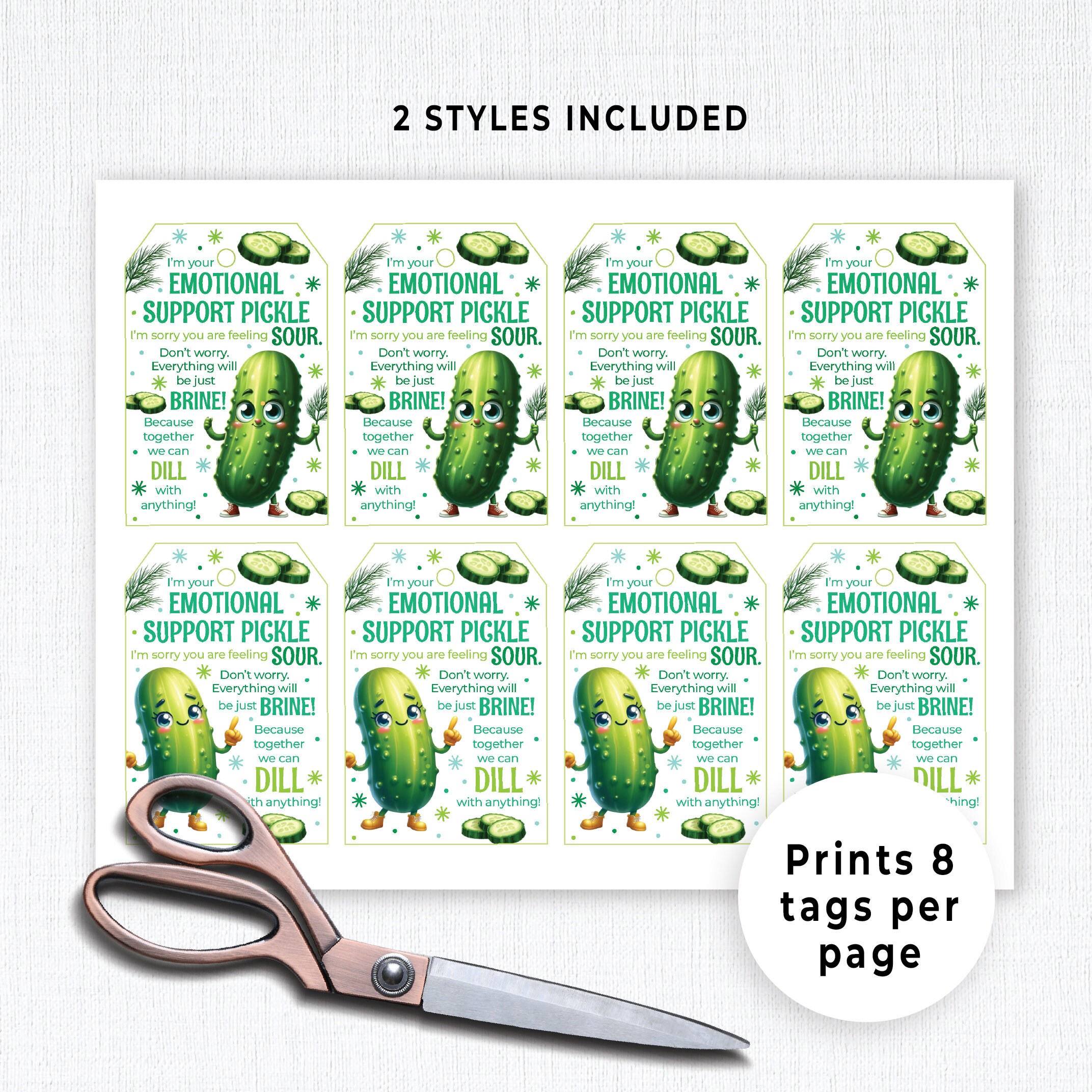 Printable Emotional Support Pickle PDF, Emotional Support Pickle ...