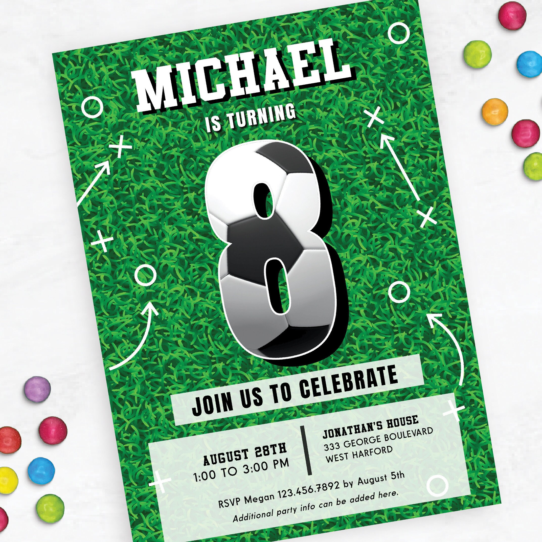 Editable 8th Birthday Invite Boy Digital Download Birthday - Etsy Canada