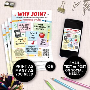Editable Why Join the PTA Flyer, Reasons to Join the PTO Flyer, Pta ...