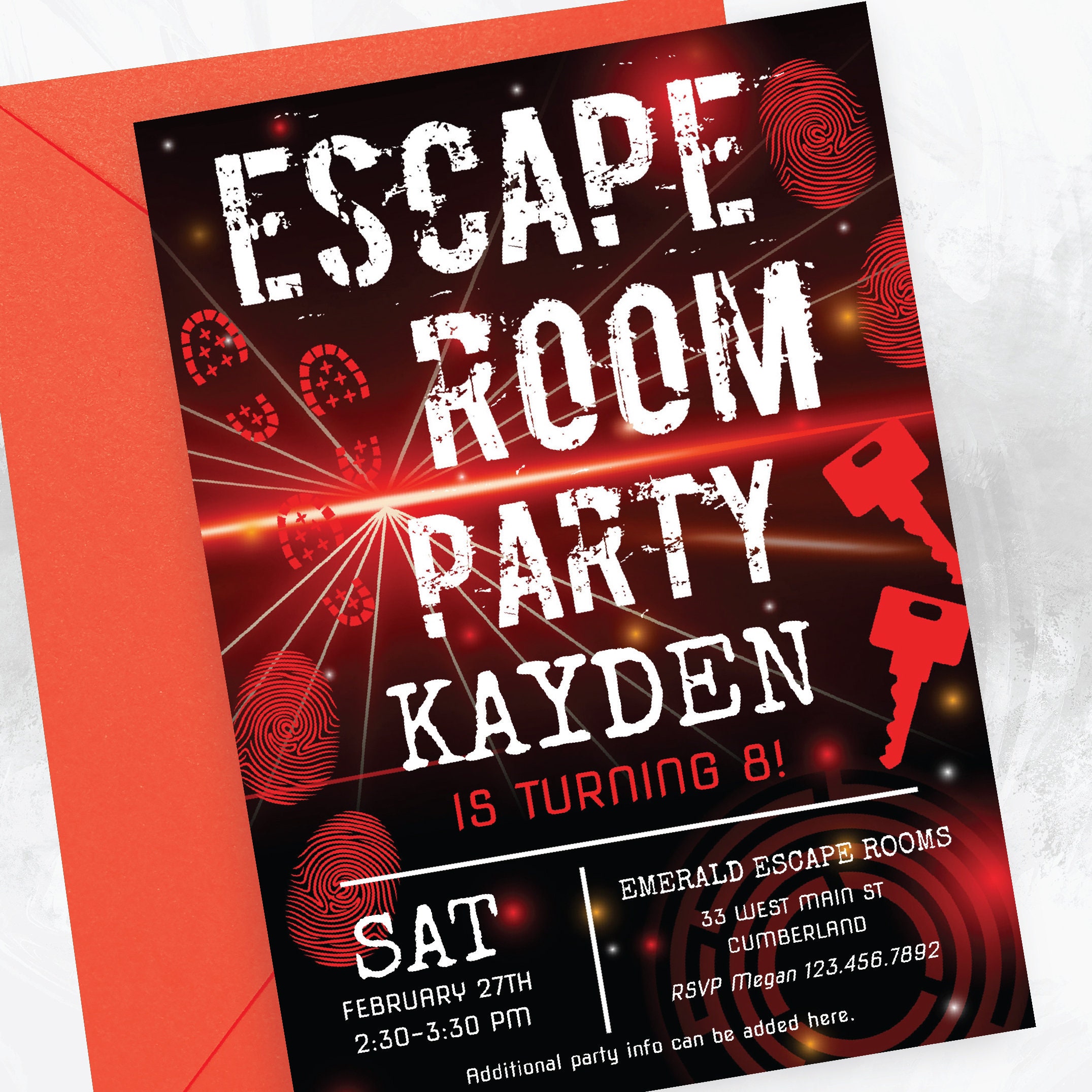 Editable Escape Room Birthday Invitation Digital for Kids, Mystery ...