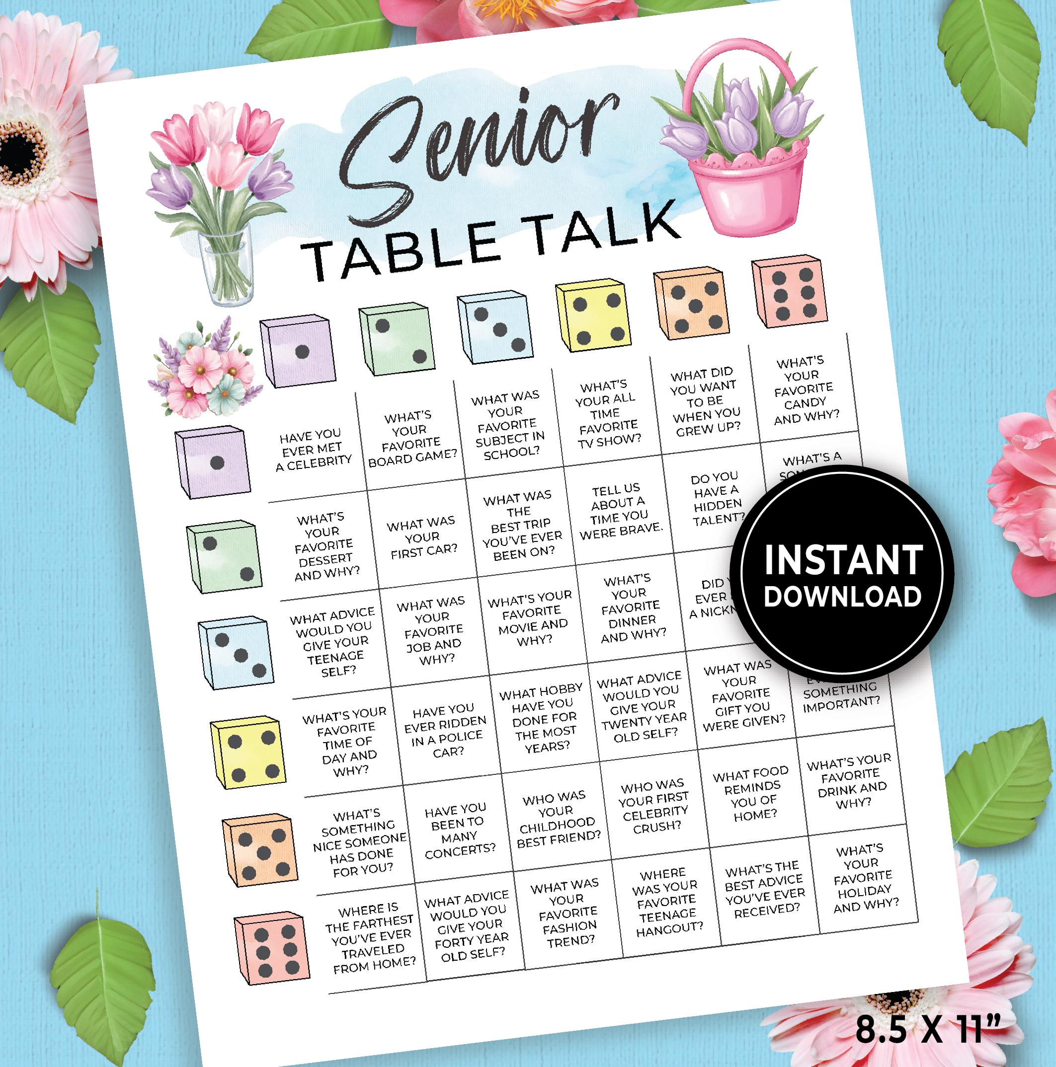 Dice Games for Senior Party, Icebreaker Game for Nursing Home ...