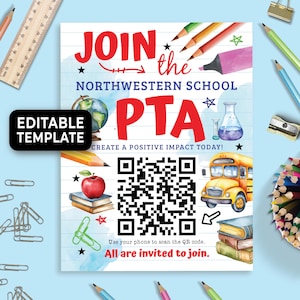 Editable PTO PTA Membership Drive Flyer, PTA Membership Form, Pta Sign ...