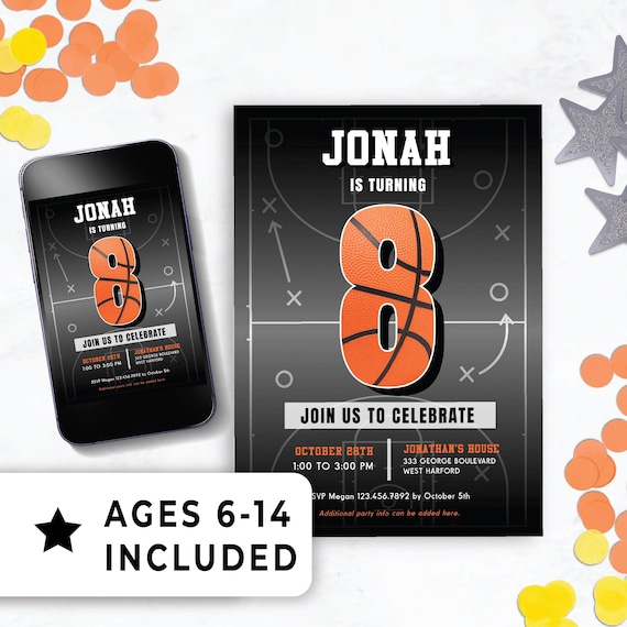 8 Year Old Party Invitation Templates For Boys 8th Birthday