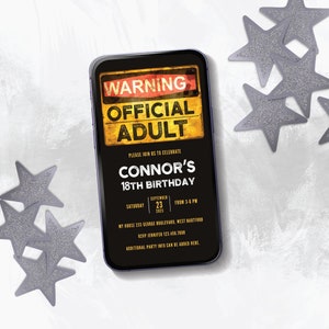 Editable 18th Birthday Invitation for Boy Digital Download, Party Idea ...