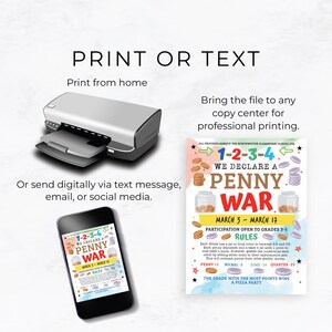 Editable Penny War Fundraiser Flyer, Penny Wars Flyer, PTA PTO Coin War ...
