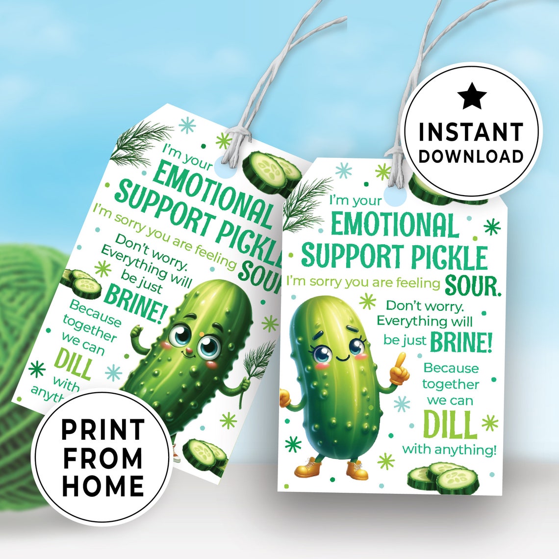 Printable Emotional Support Pickle PDF, Emotional Support Pickle ...