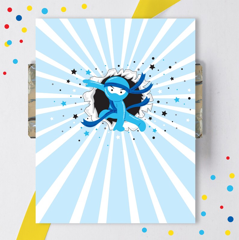 Printable Candy Bar Wrapper for Ninja Party, Karate Party, or Martial ...
