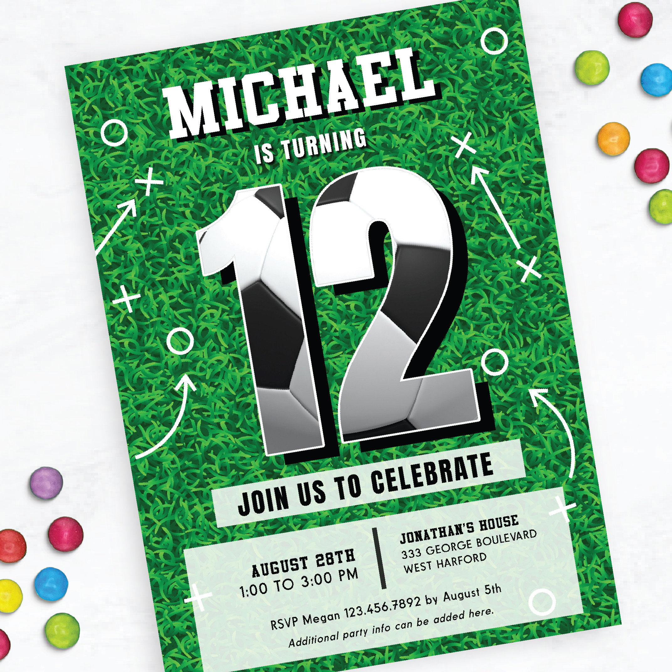 Editable 12th Birthday Invitation Tween Boy Digital Download, 12 Year ...
