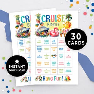 Printable Cruise Ship Bingo, Cruise Bingo Activities & Games, Cruise ...