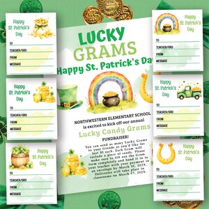 Editable Lucky Candy Gram Flyer Template, Printable St. Patrick's Day ...
