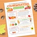 Editable PTO PTA Fall Newsletter Template, September, October or ...