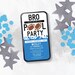 Editable Football Pool Party Invitation Boy, Football Mobile Birthday ...