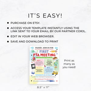 Editable PTO PTA First Meeting Flyer, Membership Drive Flyer, PTO ...