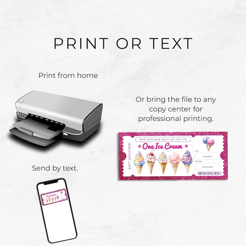 Editable Ice Cream Coupons Printable, Ice Cream Tokens, Ice Cream ...