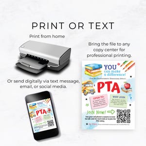 Editable PTO PTA Volunteer Flyer, PTA Membership Form, Pta Sign up ...