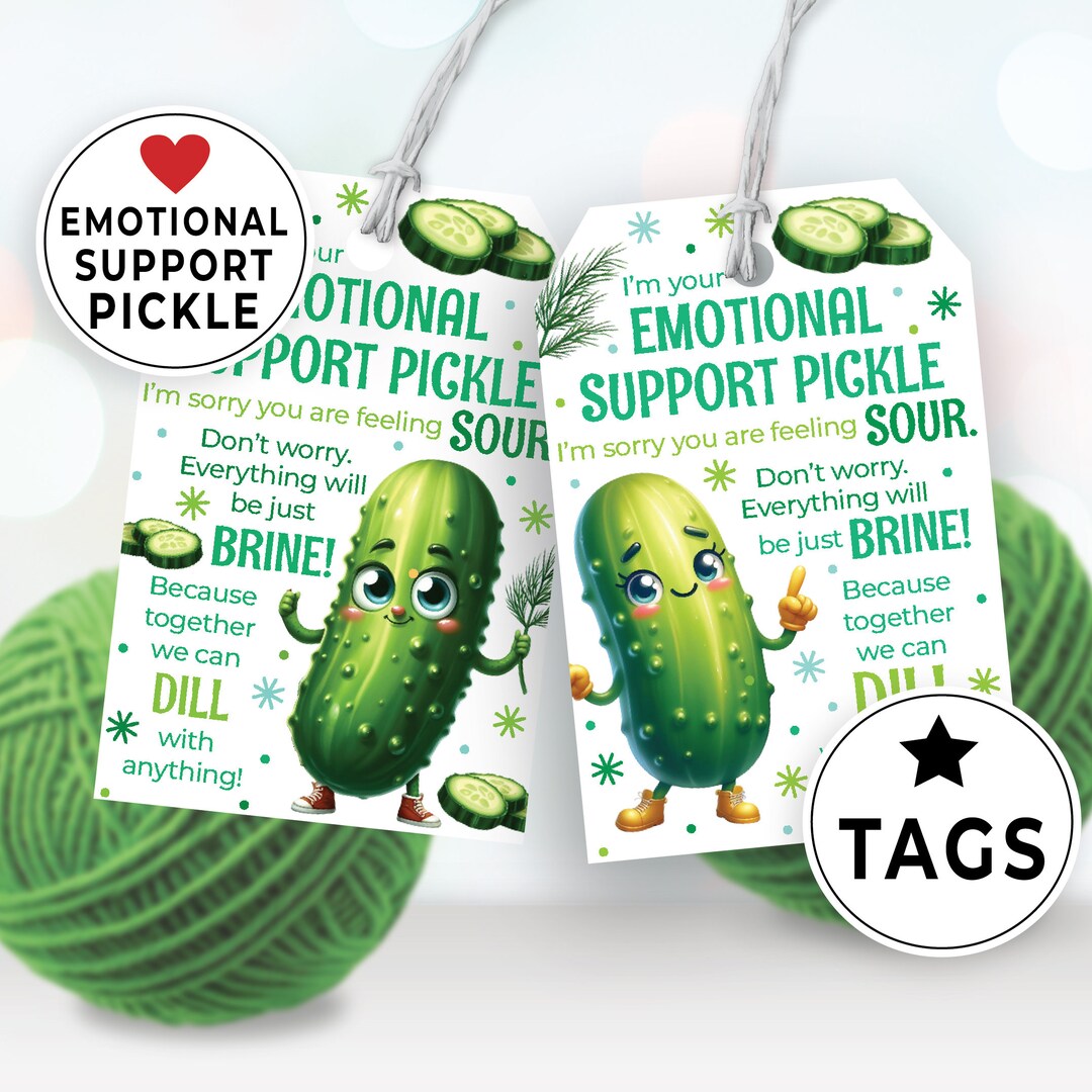 Printable Emotional Support Pickle PDF, Emotional Support Pickle ...