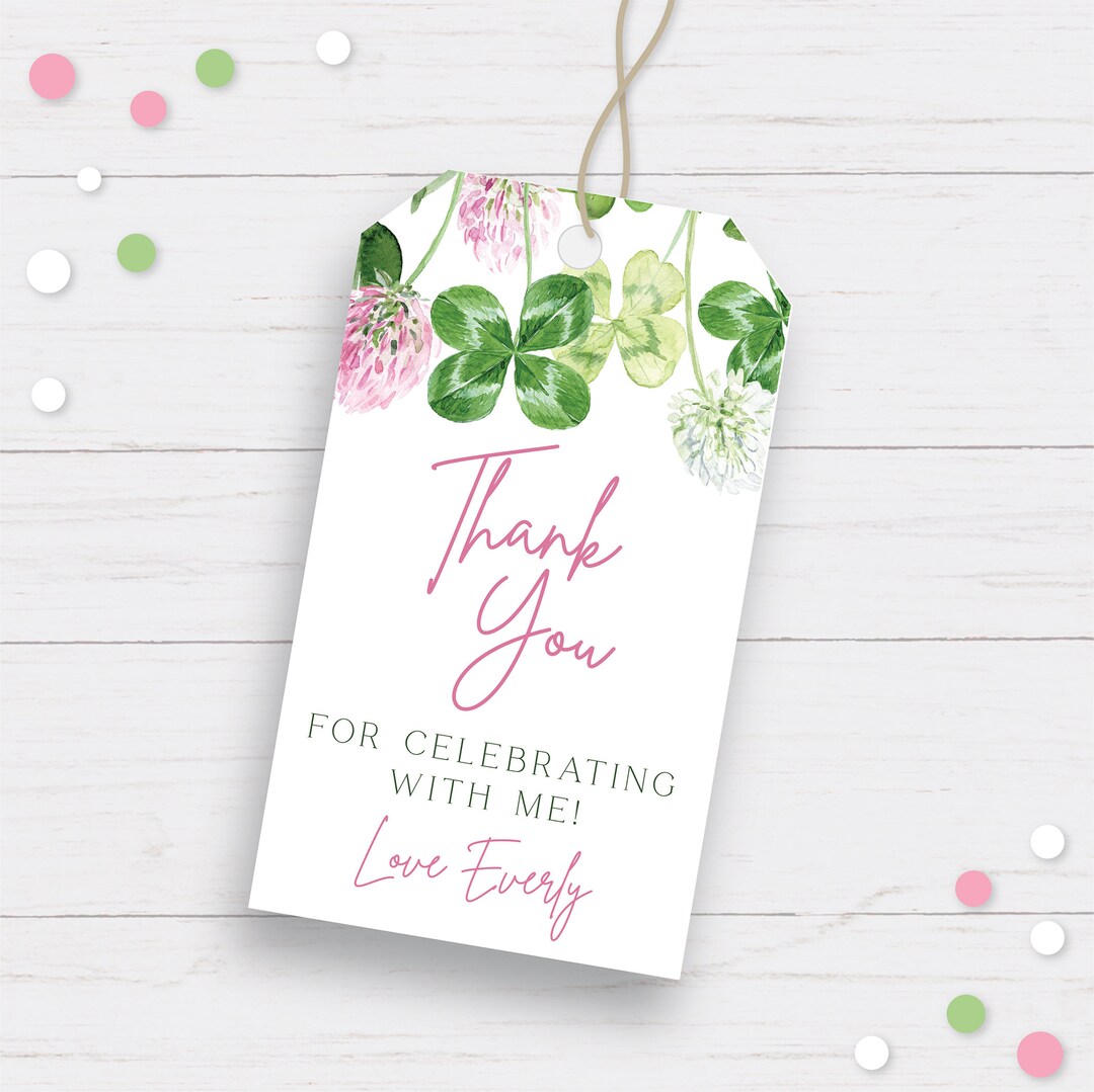 Editable Party Favor Tags Lucky One First Birthday Party, Instant ...