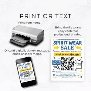 Editable Spirit Wear Sale Flyer, Sale Flyer for T-shirts, T-shirt ...