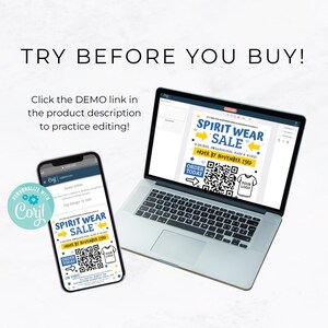 Editable Spirit Wear Sale Flyer, Sale Flyer for T-shirts, T-shirt ...
