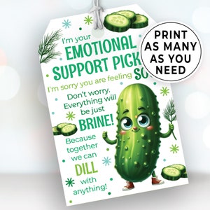 Printable Emotional Support Pickle PDF, Emotional Support Pickle ...