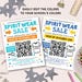 Editable Spirit Wear Sale Flyer, Sale Flyer for T-shirts, T-shirt ...