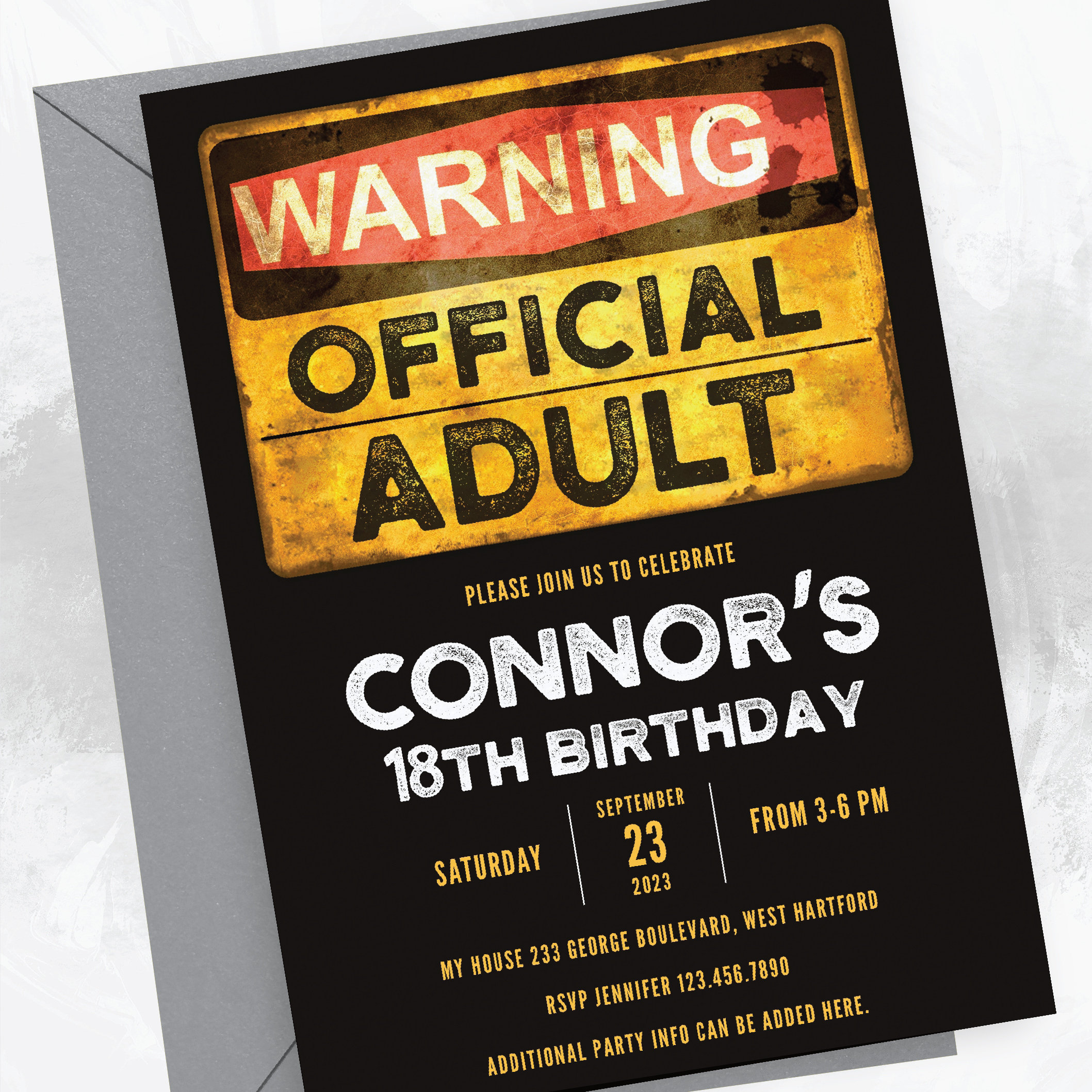Editable 18th Birthday Invitation for Boy Digital Download, Party Idea ...