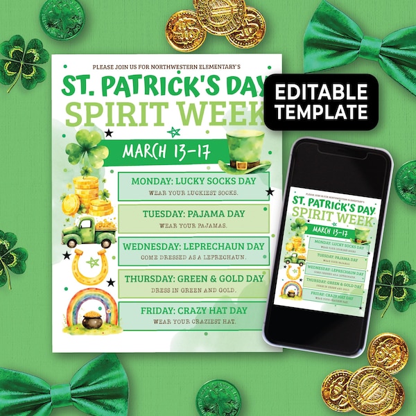 St Patricks Spirit Week - Etsy