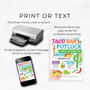 Editable Taco Bar Printable, Teacher Appreciation Taco Bar Sign Up ...