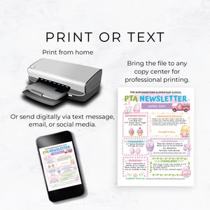 Editable PTO PTA April Newsletter Template, Easter Themed Volunteer ...