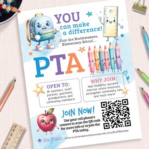 Editable PTO PTA Volunteer Flyer, PTA Membership Form, Pta Sign up ...