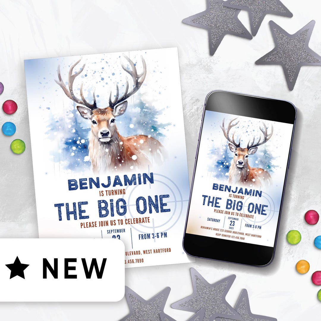 Editable the Big One Invitation Download, Digital Invite the Big One ...