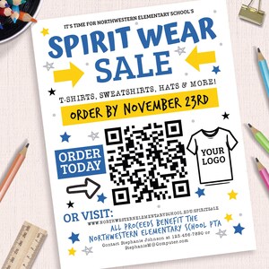 Editable Spirit Wear Sale Flyer, Sale Flyer for T-shirts, T-shirt ...