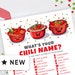 What's Your Chili Name Game With Name Tags, Funny Chili Cook off ...