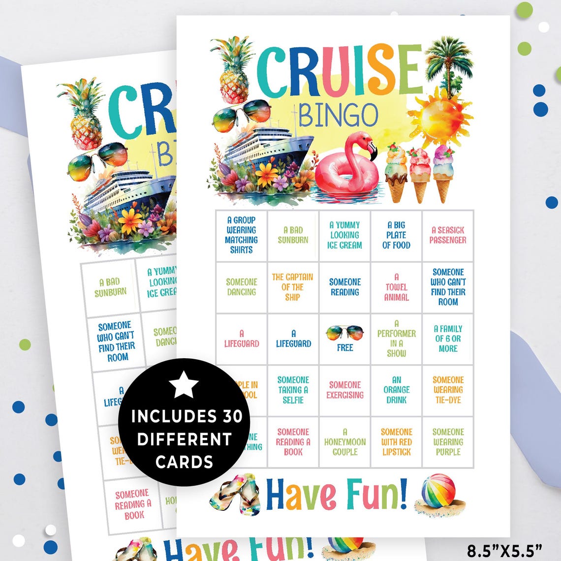 Printable Cruise Ship Bingo, Cruise Bingo Activities & Games, Cruise ...