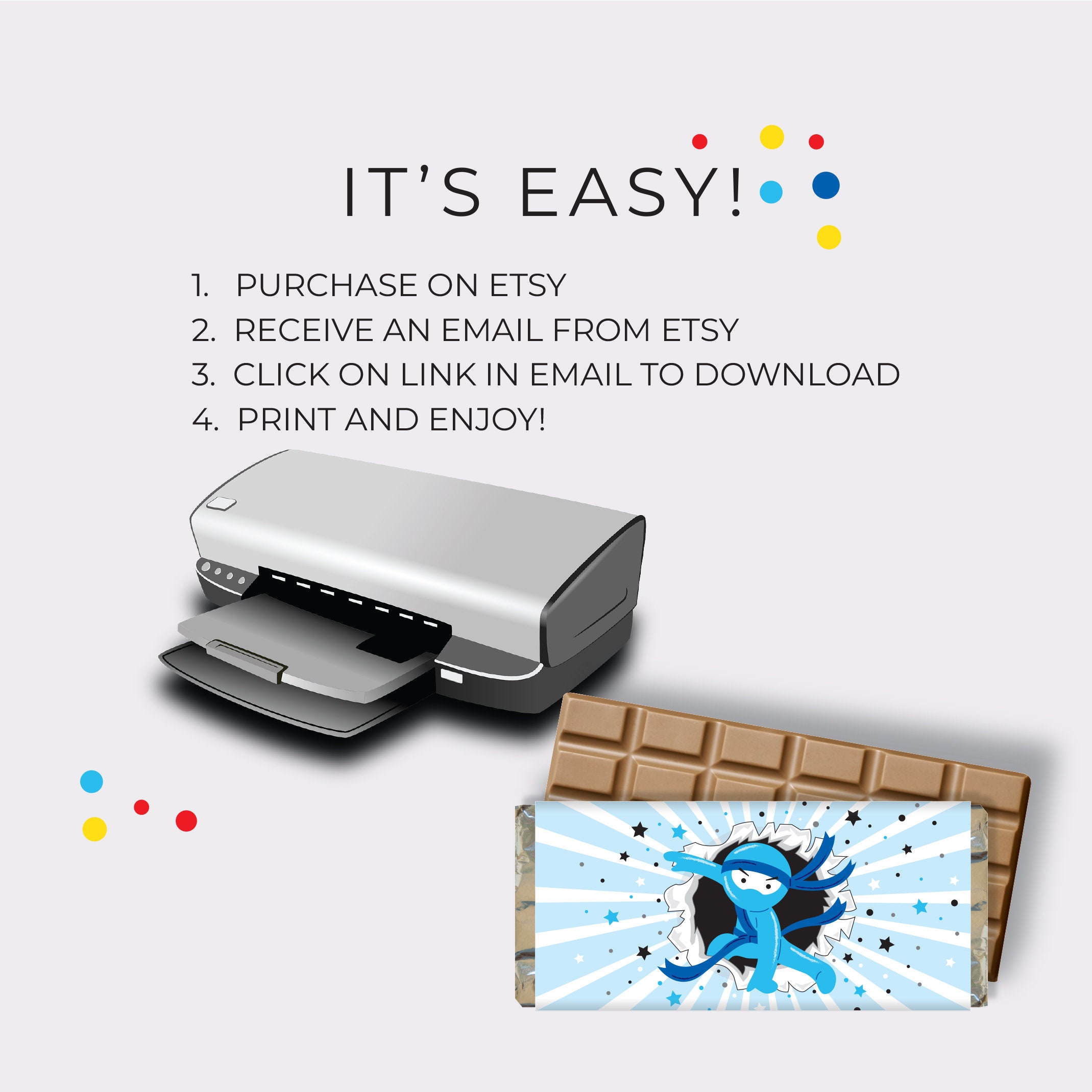 Printable Candy Bar Wrapper for Ninja Party, Karate Party, or Martial ...