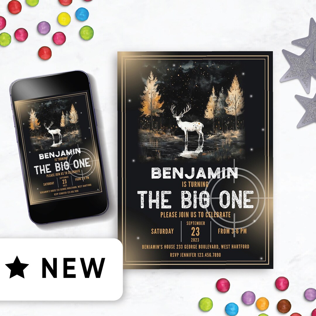 Editable the Big One Invitation Download, Digital Invite the Big One ...