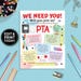 Editable PTO PTA Membership Flyer, PTA Membership Drive Flyer, Pto ...