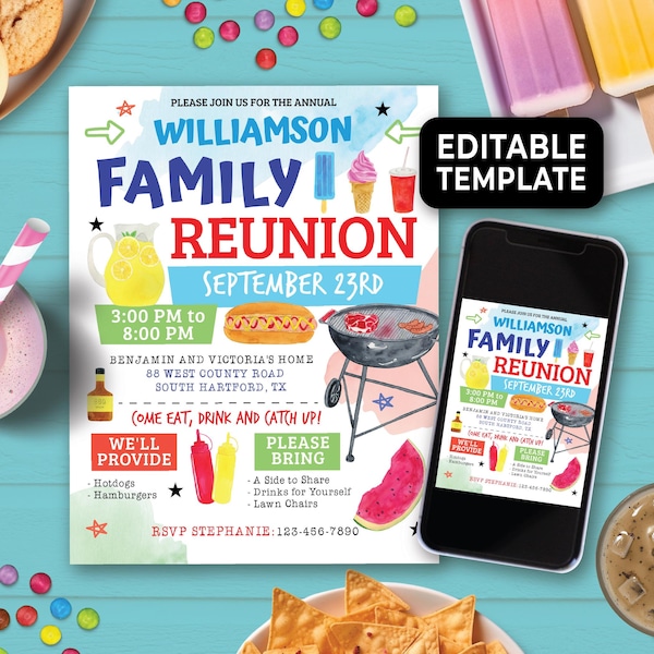 Family Reunion Flyer - Etsy