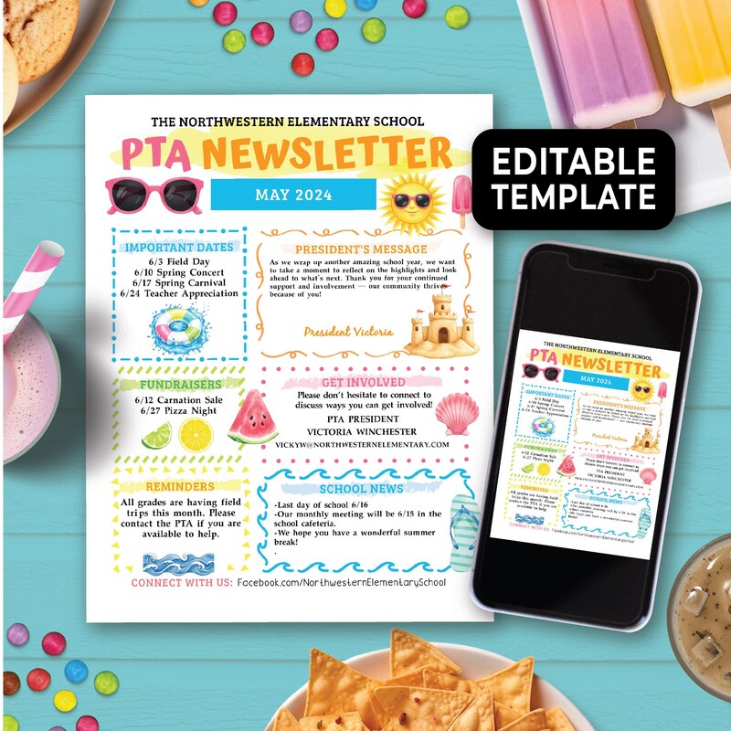 Daycare June Newsletter - Etsy
