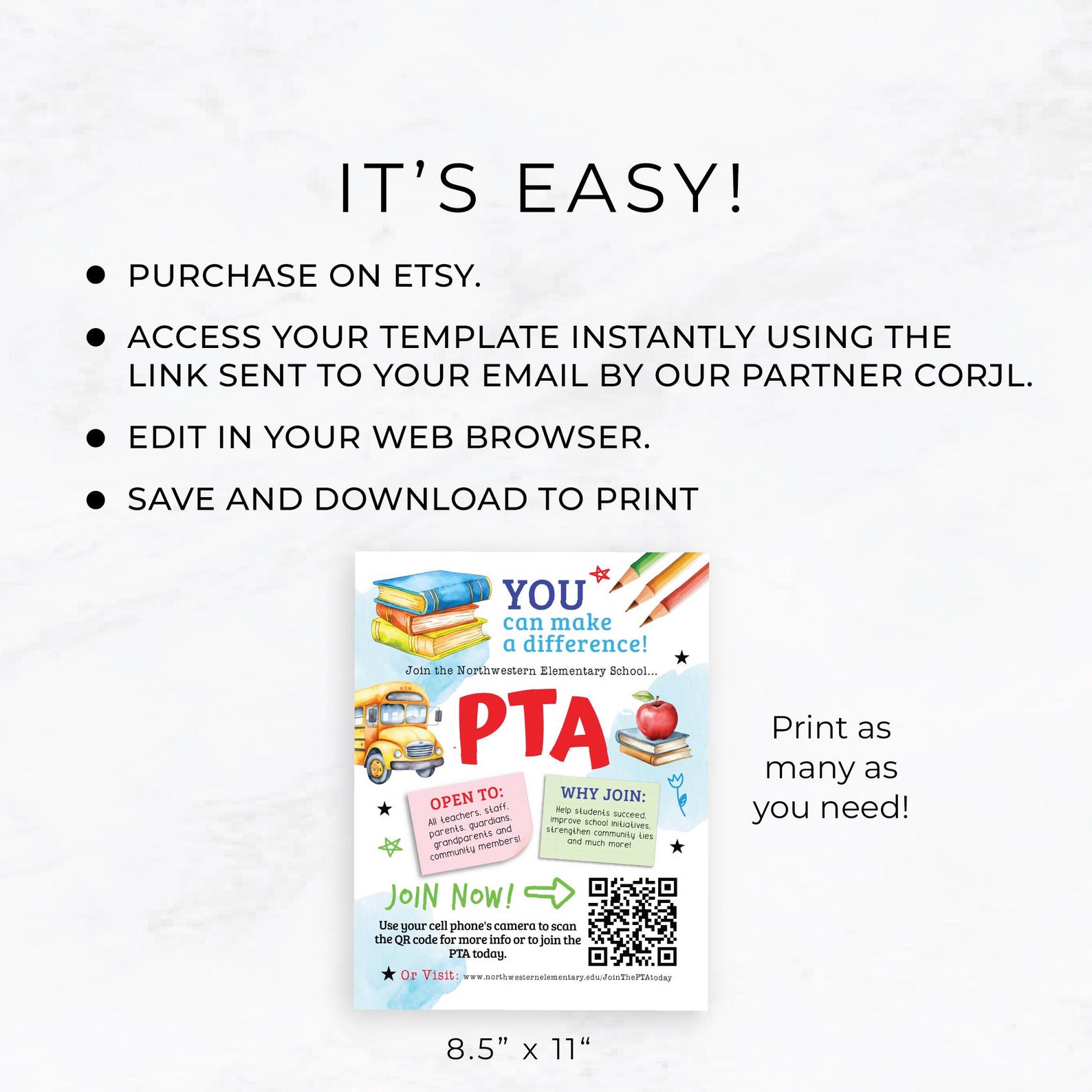 Editable PTO PTA Volunteer Flyer, PTA Membership Form, Pta Sign up ...