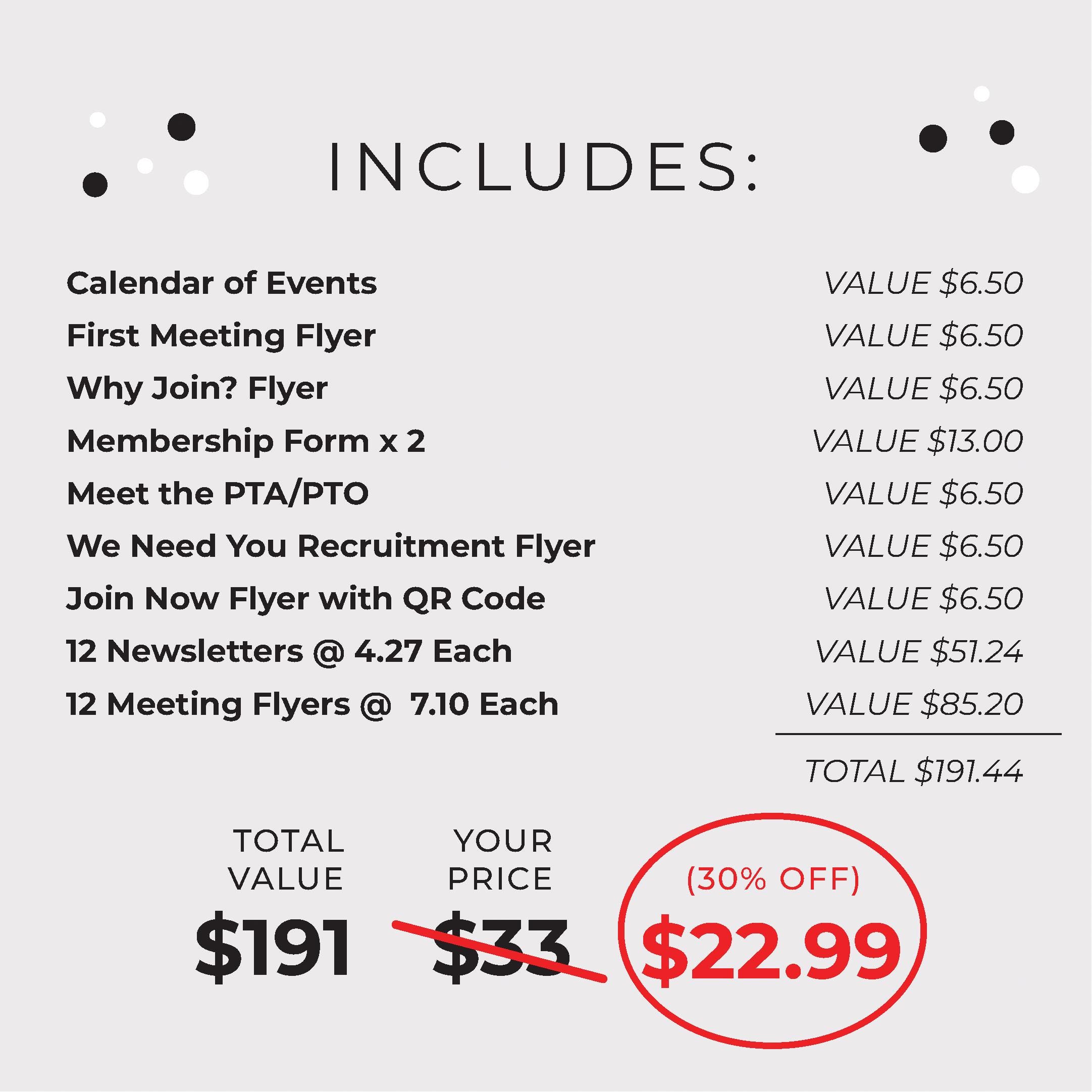 Editable Complete PTO PTA Flyer Bundle, PTA Templates Bundle, 12 Months ...