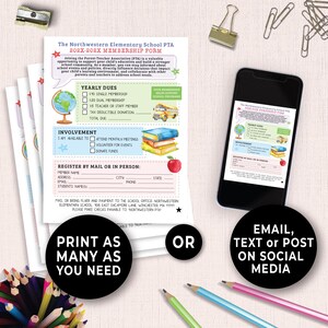 Editable PTO PTA Membership Flyer, PTA Membership Drive Flyer, Pto ...