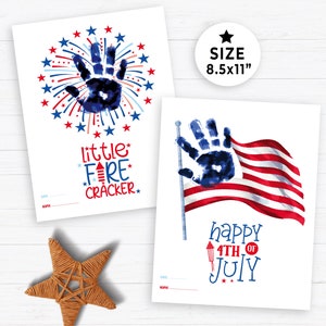 Printable 4th of July Handprint Art Craft, Independence Day Baby ...
