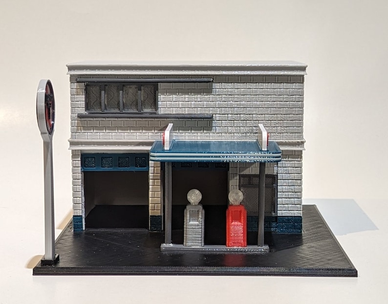 Retro Texaco Gas Station From Back to the Future 1:64 Scale - Etsy