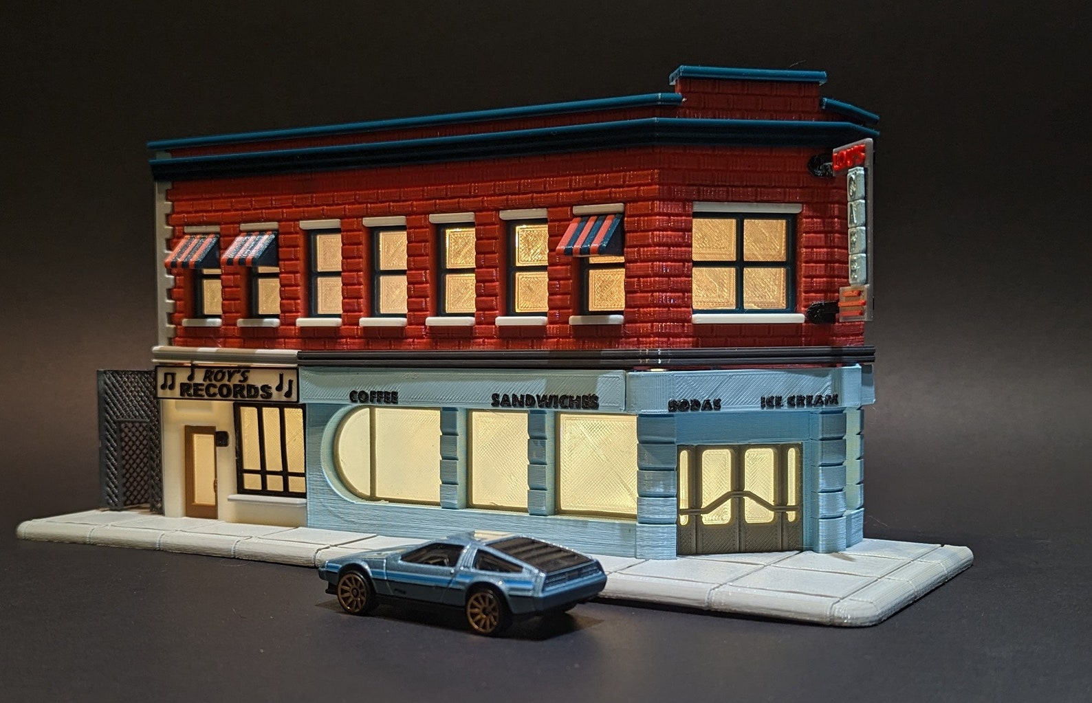 3D Printed Back to the Future Diorama: Lous Cafe - Etsy