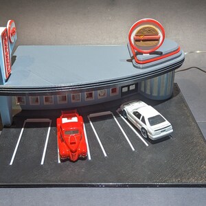 Retro Burger Diner Diorama Hotwheels Display - Etsy