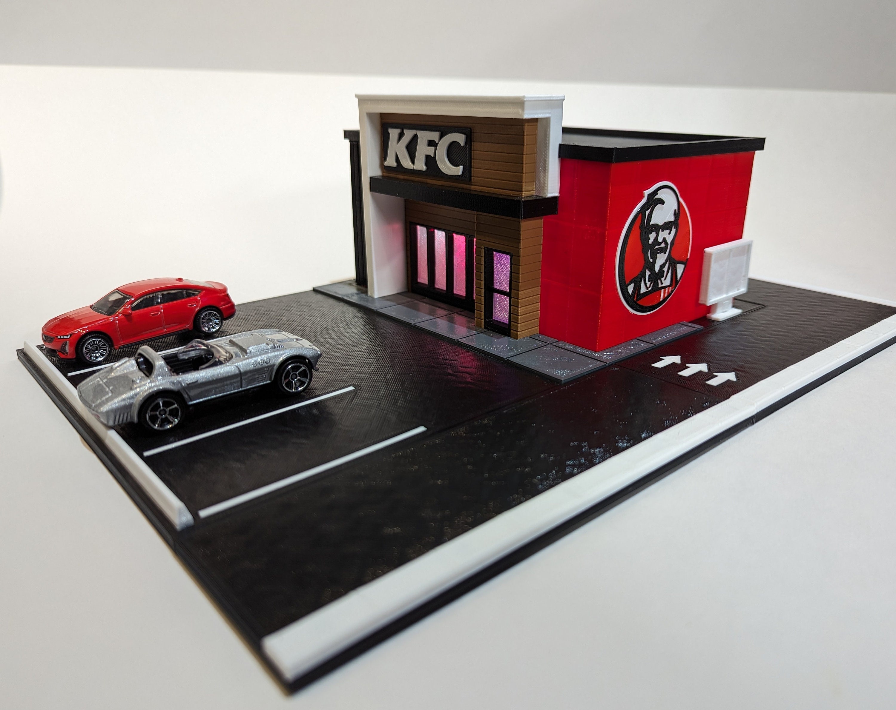 3D Printed Drive Thru KFC Diecast Diorama Hotwheels 1:64 - Etsy Australia