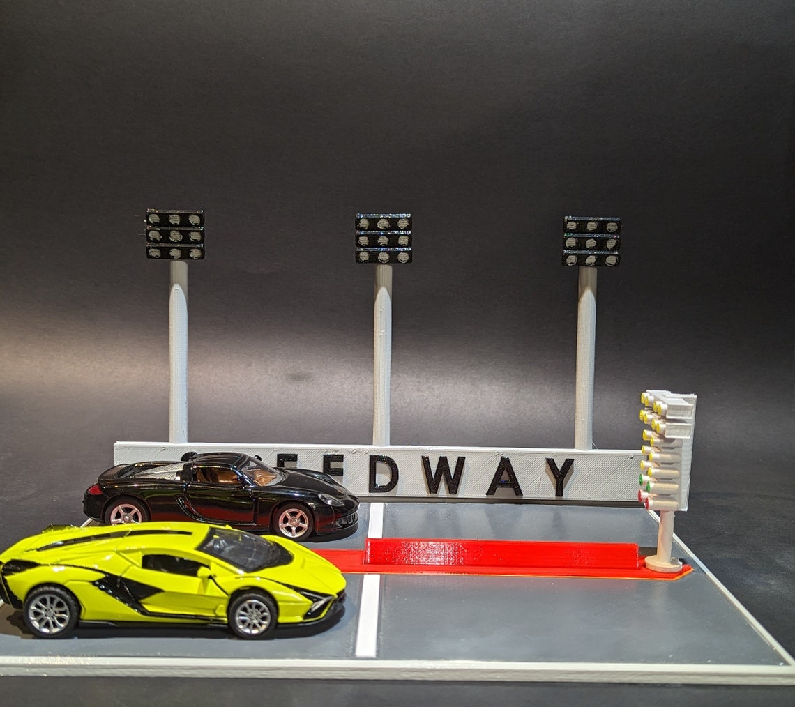 Miniature Drag Strip Diorama - 2 Different Scales Available! - Etsy