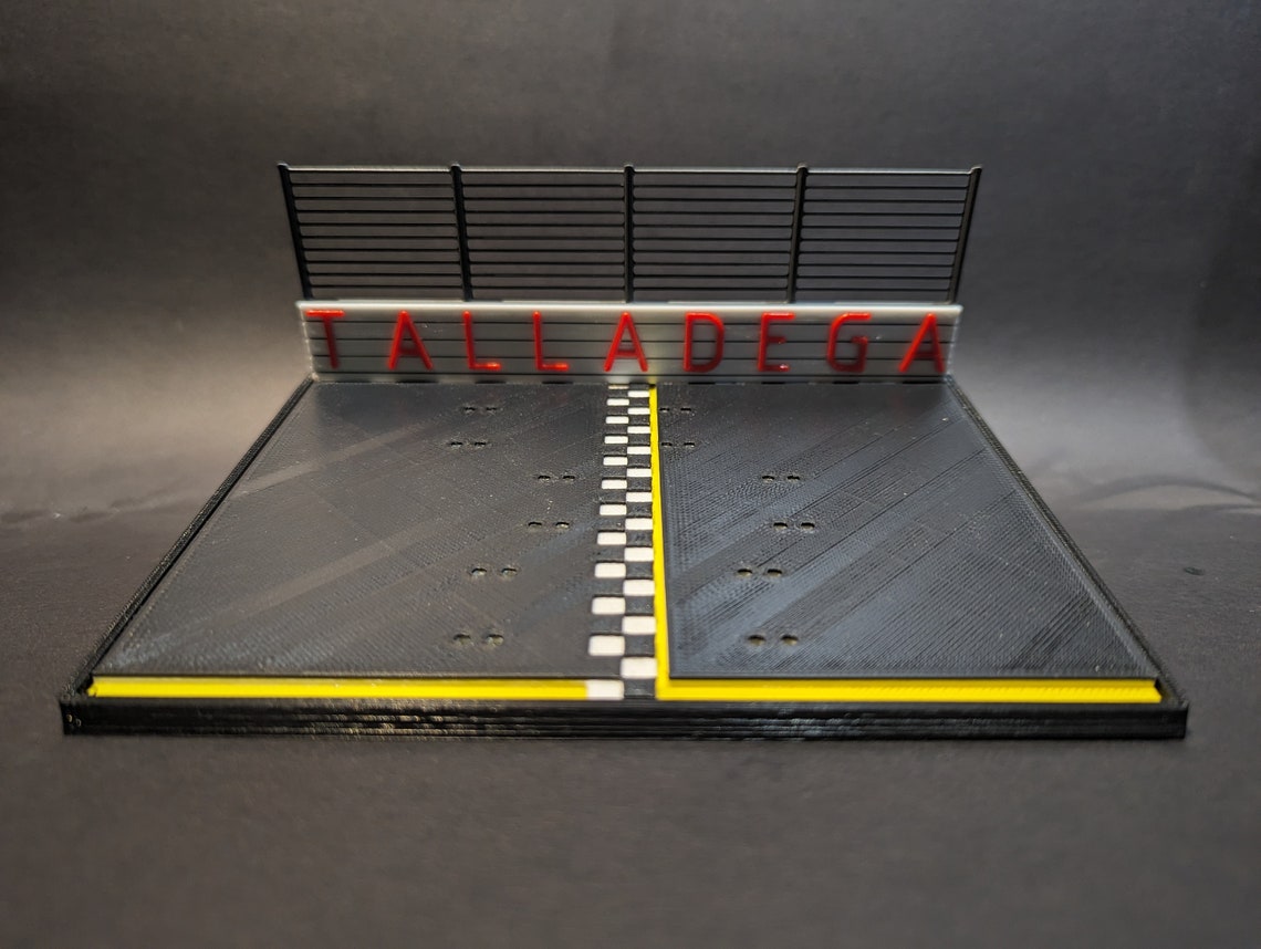 Miniature Banked Oval Race Track Diorama - Freedom Factory, Talladega ...
